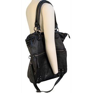 Linea Pelle | Bags | Linea Pelle Black Dylan Foldover Tote | Poshmark